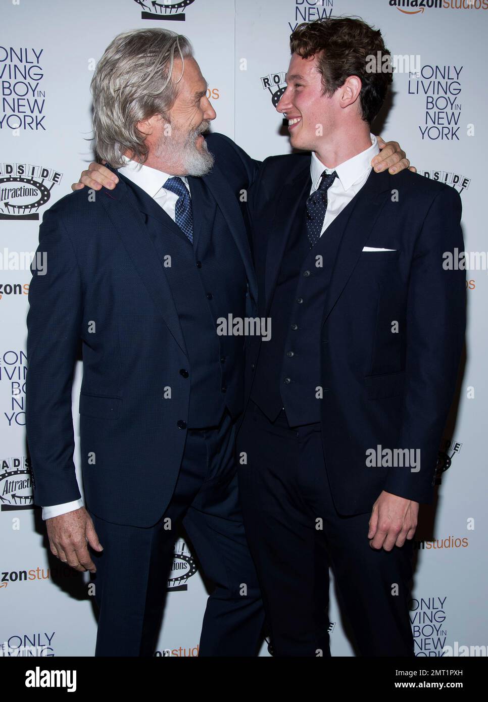 Jeff Bridges and Callum Turner attend "The Only Living Boy in New York ...