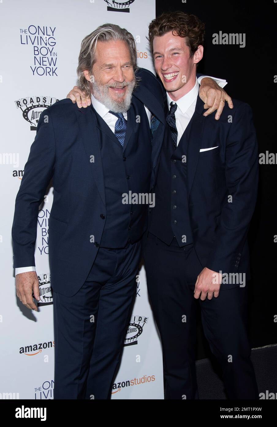 Jeff Bridges and Callum Turner attend "The Only Living Boy in New York ...