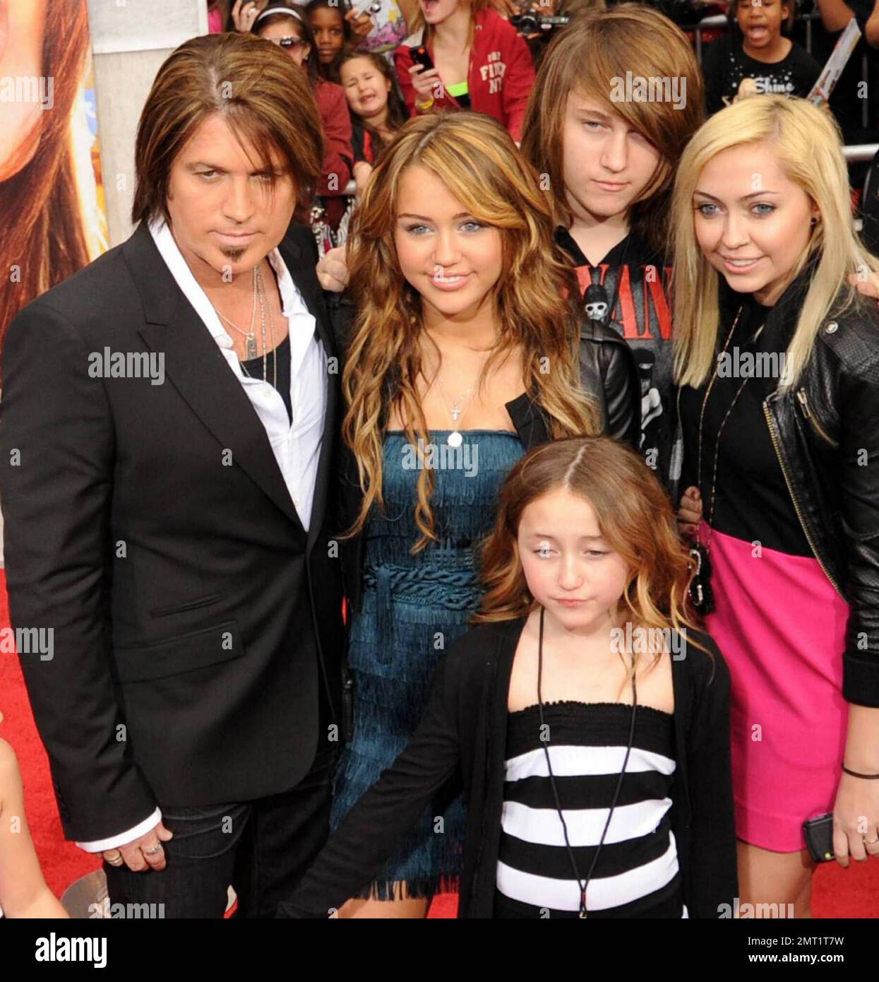 Miley Cyrus, accompanied by dad Billy Ray Cyrus, mom Leticia Cyrus ...