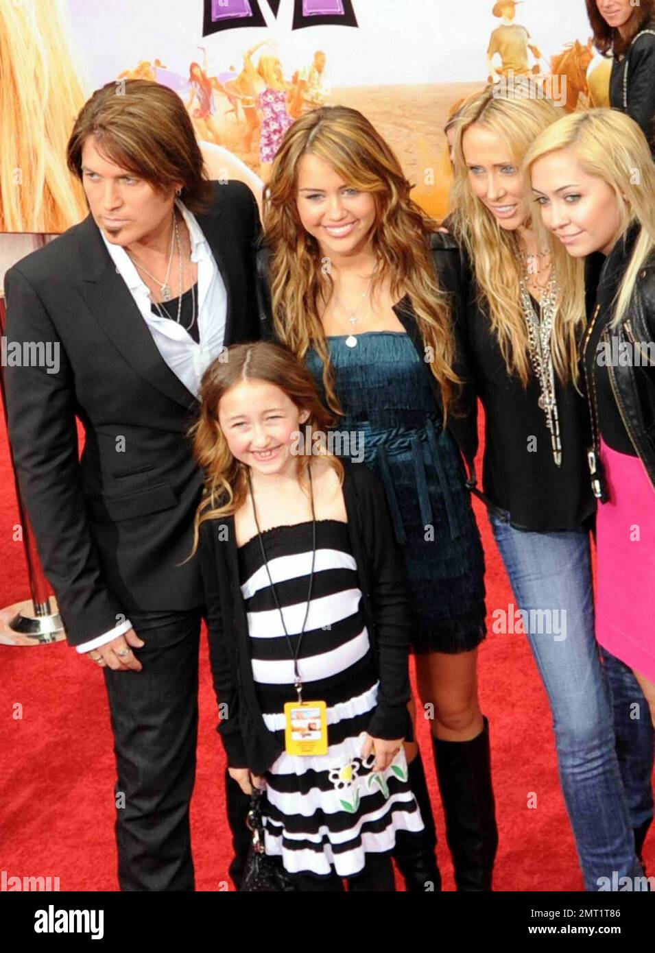 Miley Cyrus, accompanied by dad Billy Ray Cyrus, mom Leticia Cyrus ...