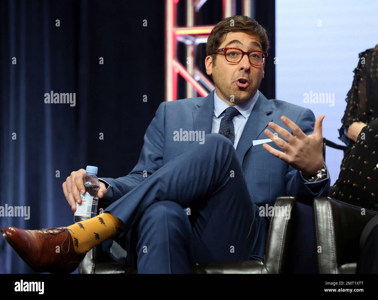 Jeremy Bronson speaks at the "The Mayor" panel during the Disney ABC ...