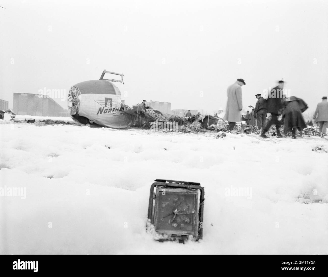 Battered clock from the instrument panel of the crashed Northeast ...