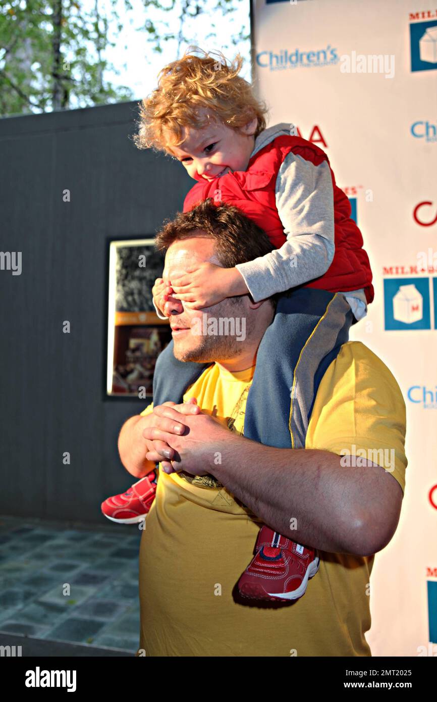 Jack Black and son Samuel Black attend the 2nd Annual Milk and Bookies ...