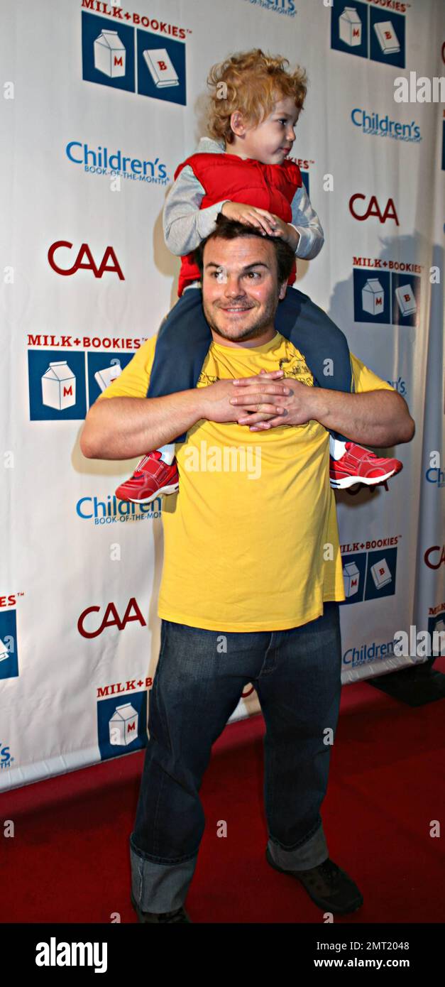 Jack Black and son Samuel Black attend the 2nd Annual Milk and Bookies ...