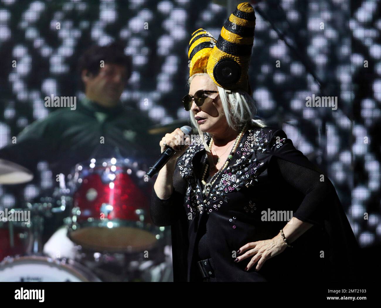 Debbie Harry with Blondie performs during Blondie & Garbage: The Rage ...