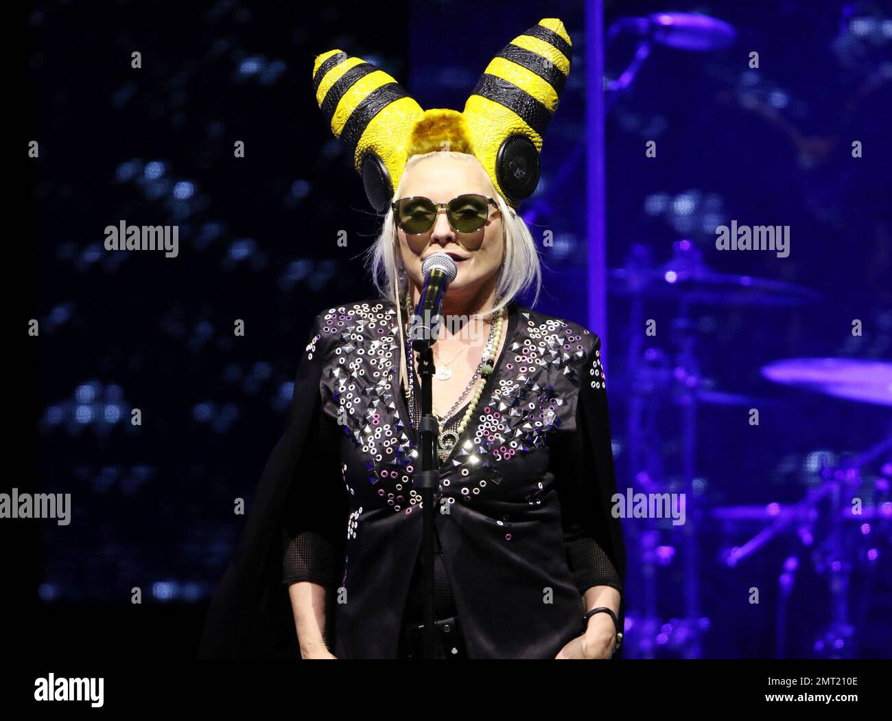 Debbie Harry with Blondie performs during Blondie & Garbage: The Rage ...