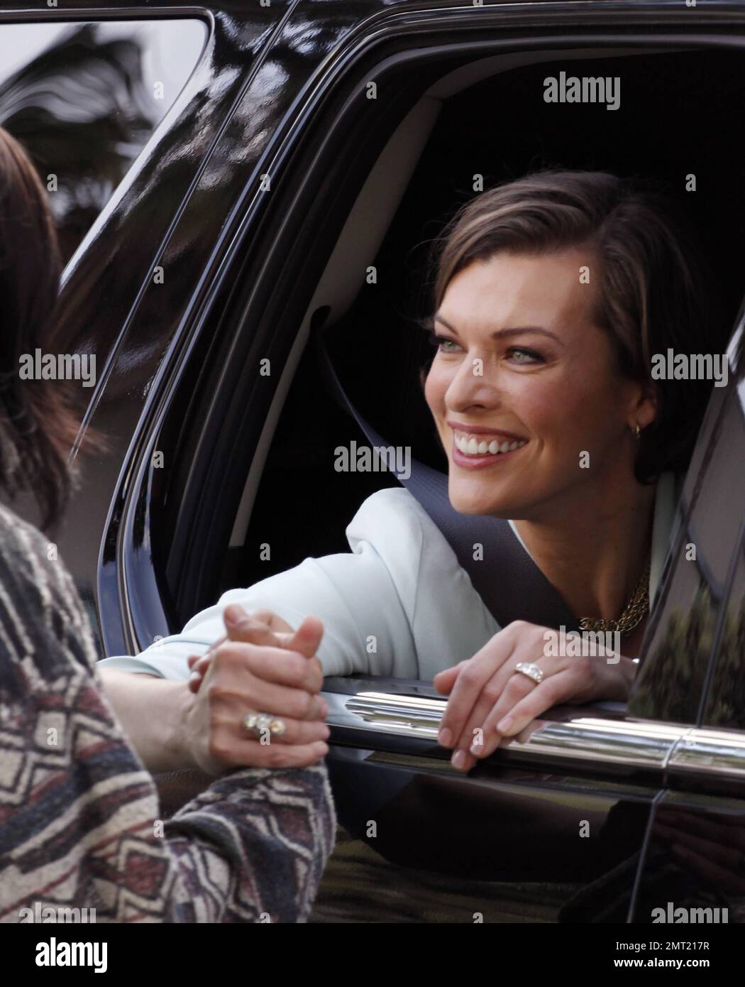 EXCLUSIVE!! Milla Jovovich arrives at the "Chelsea Handler" studios. As ...
