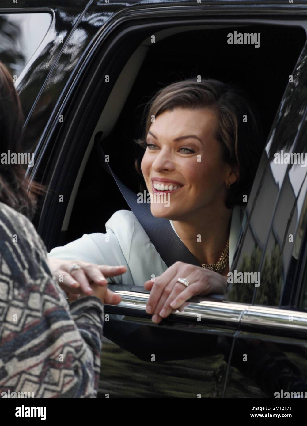 EXCLUSIVE!! Milla Jovovich arrives at the "Chelsea Handler" studios. As ...