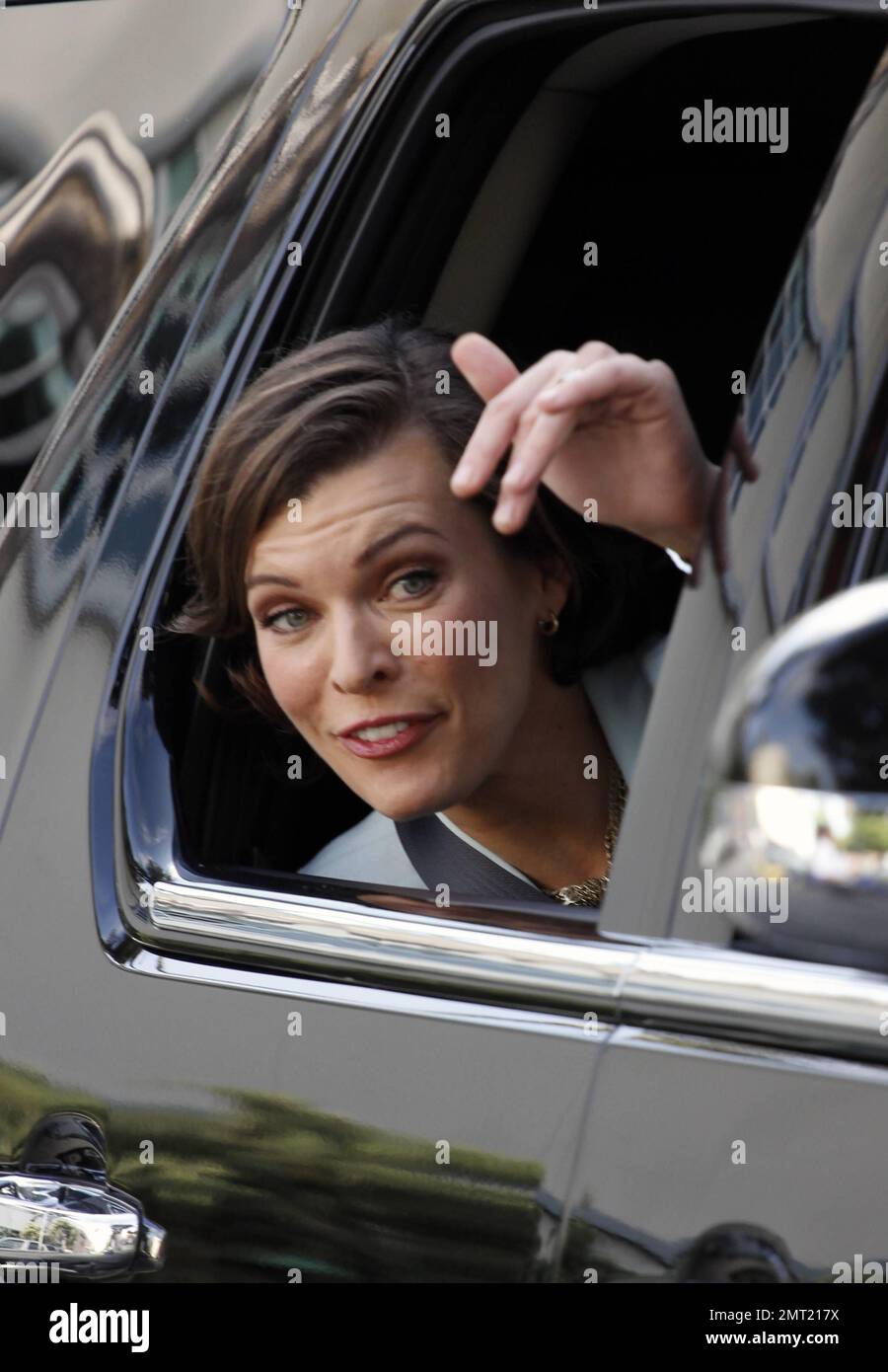 EXCLUSIVE!! Milla Jovovich arrives at the "Chelsea Handler" studios. As ...