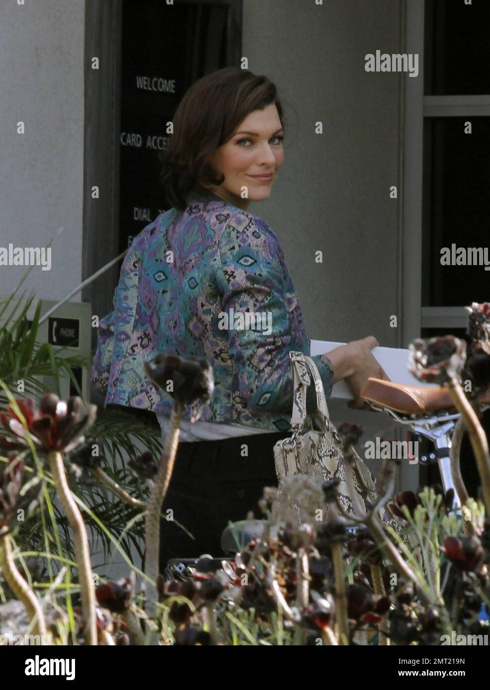 EXCLUSIVE!! Milla Jovovich arrives at the "Chelsea Handler" studios. As ...