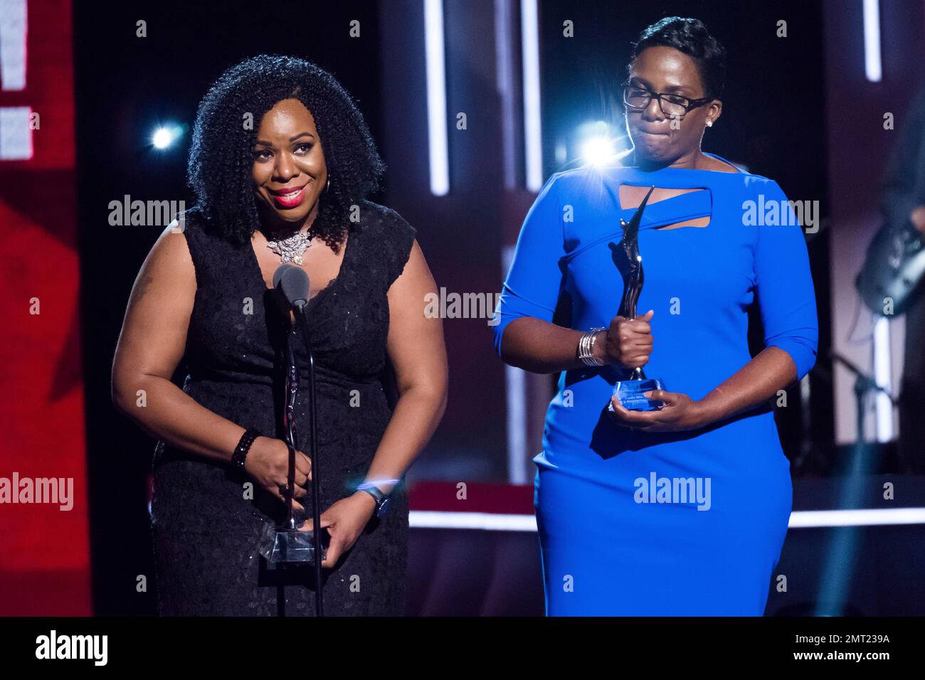 Derrica N. Wilson, left, and Natalie Wilson attend the Black Girls Rock ...