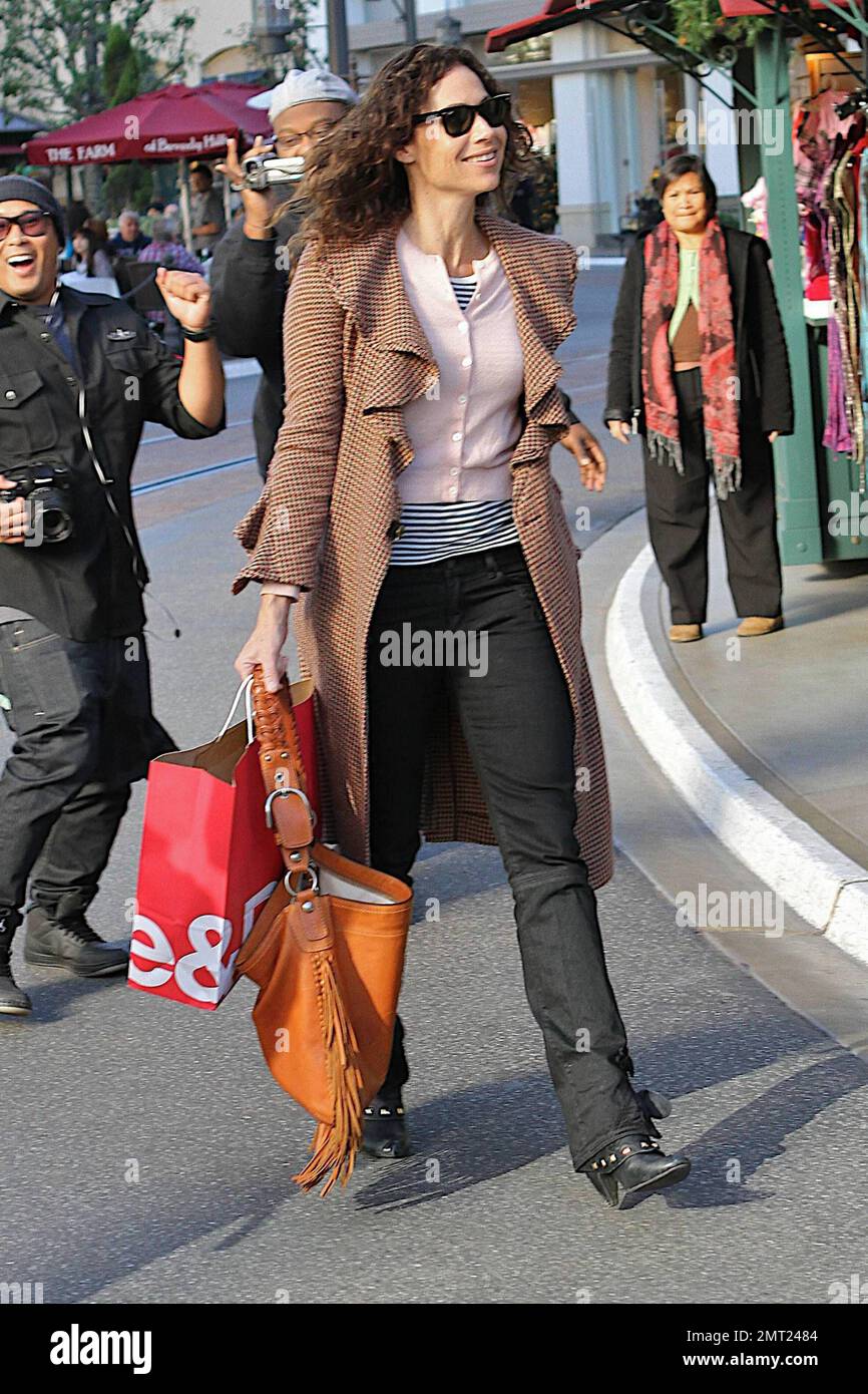 Actress Minnie Driver is all smiles as she gets in some shopping at The ...