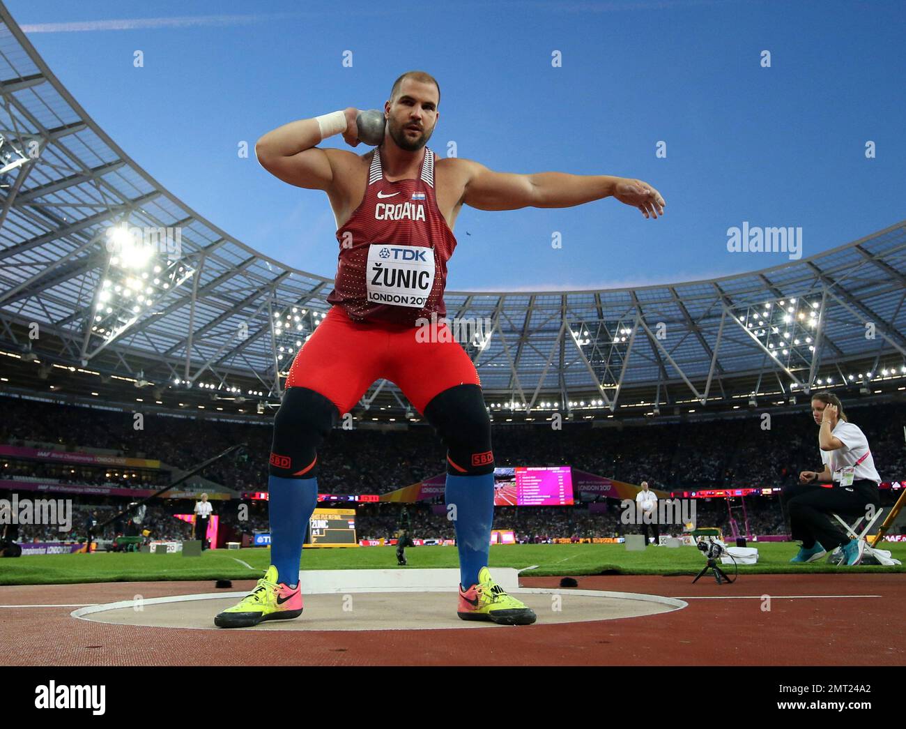 Croatia's Stipe Zunic competes in men's shot put final during the World ...