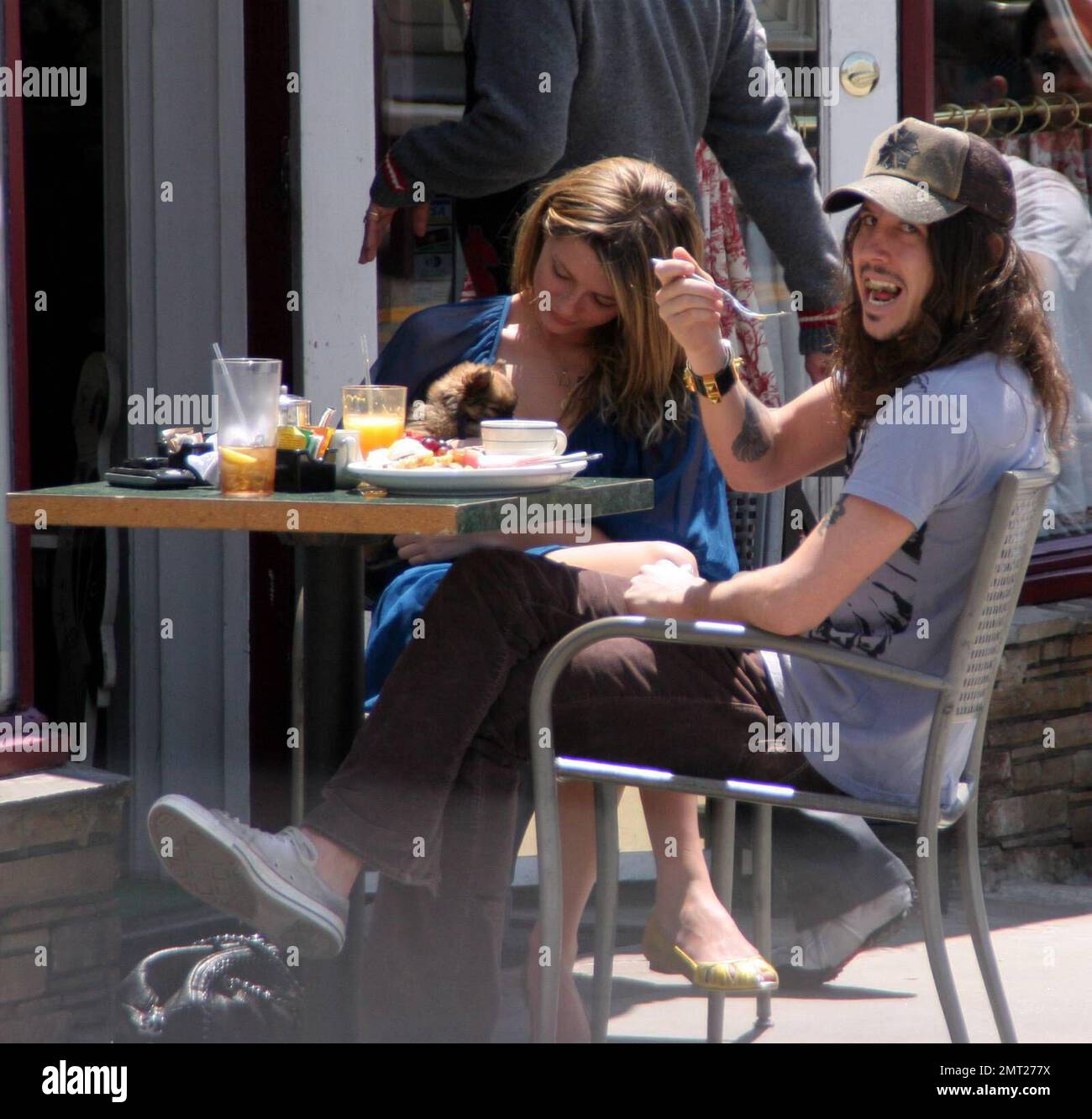 Mischa Barton and her beau Cisco Adler share a fruit plate at LA ...