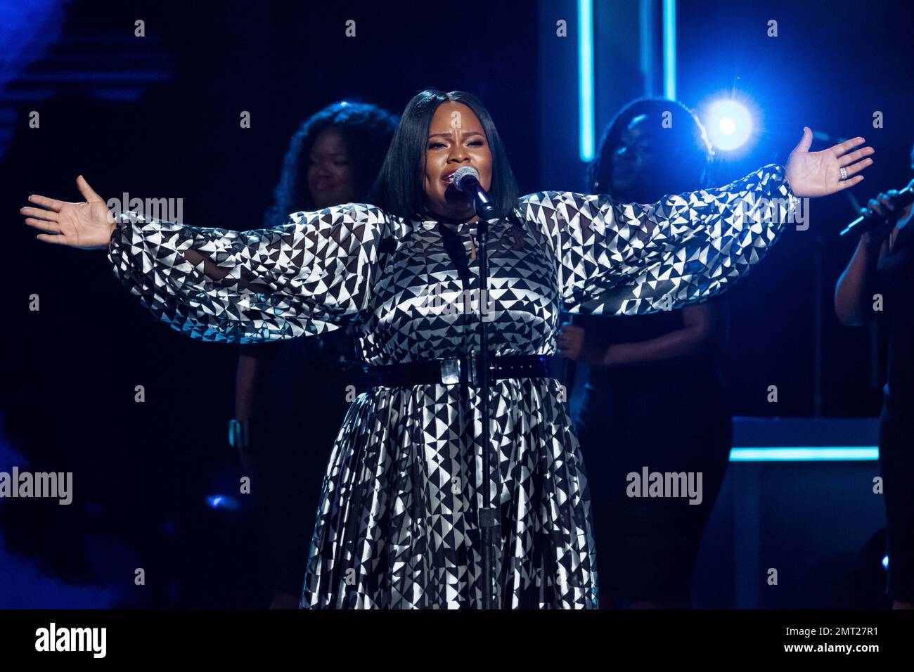 Tasha Cobbs Leonard performs at the Black Girls Rock! Awards at the New ...
