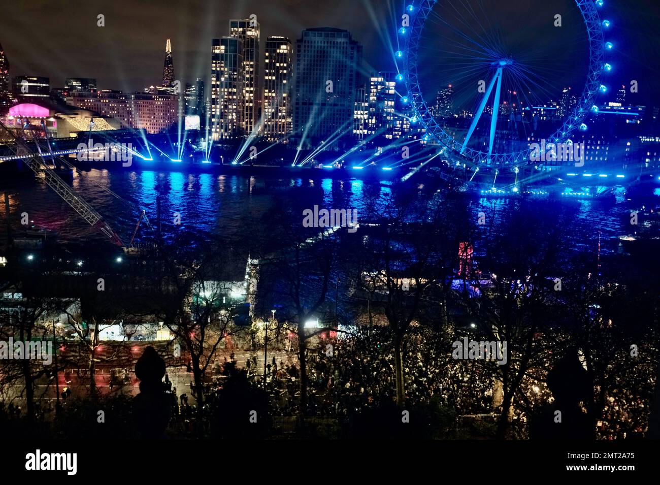 New Year celebrations at Whitehall Court rooftop light up the London ...
