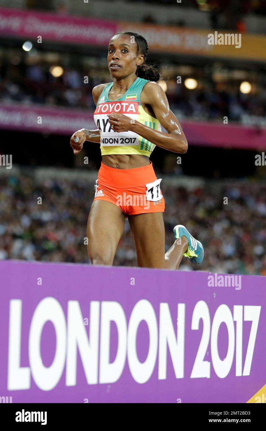 Ethiopia's gold medal winner Almaz Ayana competes in the women's 10,000 ...