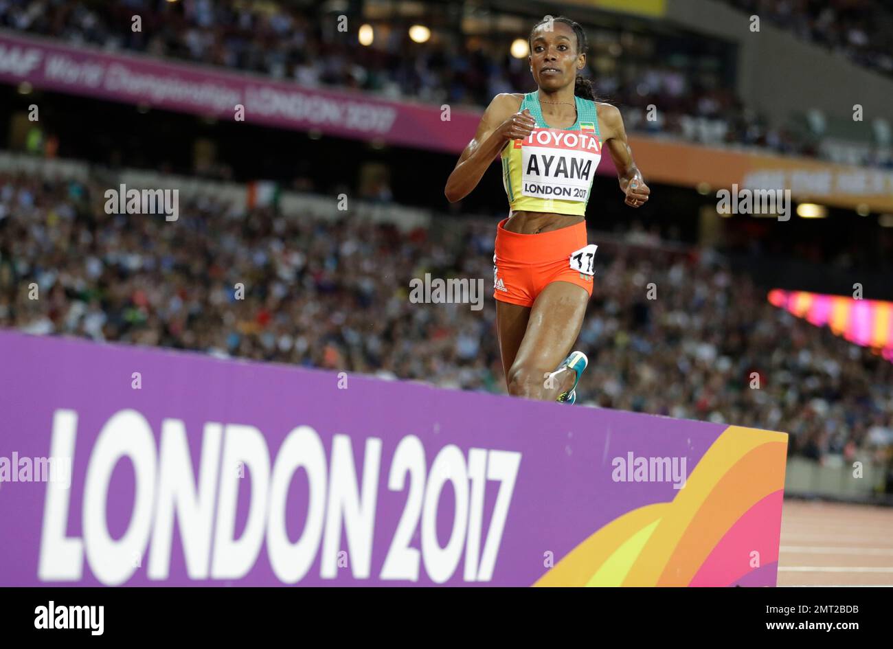 Ethiopia's gold medal winner Almaz Ayana competes in the women's 10,000 ...