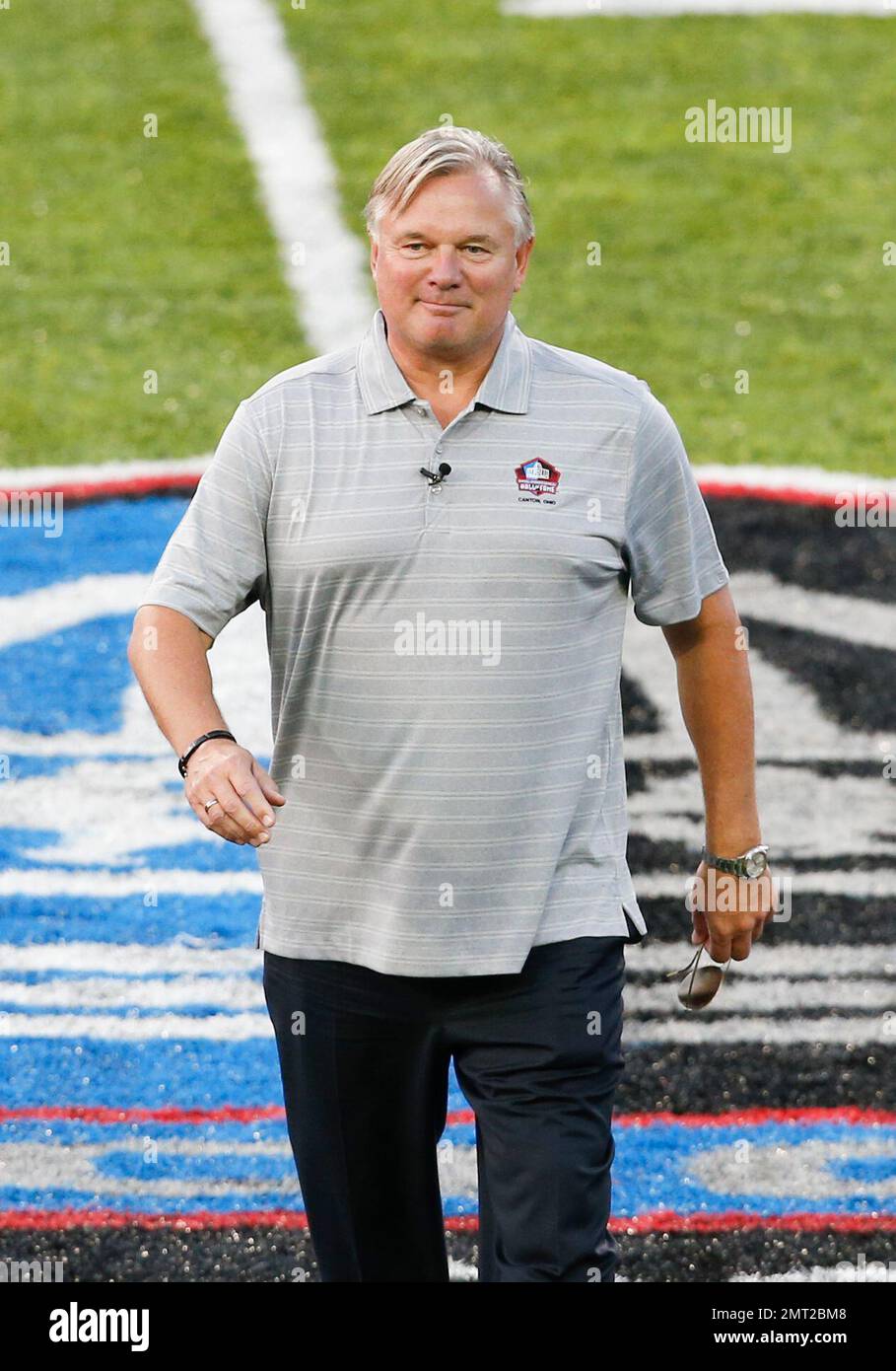 Hall of Fame inductee Morten Anderson is announced before the Pro ...