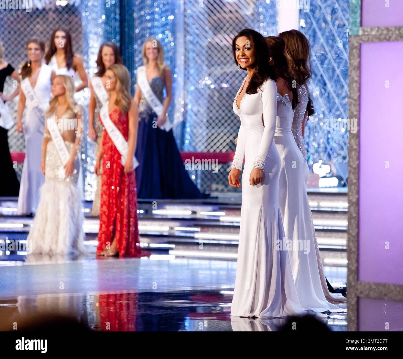 Miss Wisconsin, Laura Kaeppeler is crowned Miss America 2012 during the ...