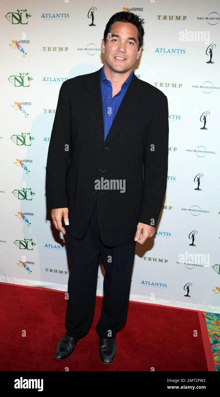 Dean Cain, a judge for the Miss Universe pageant, poses on the red ...