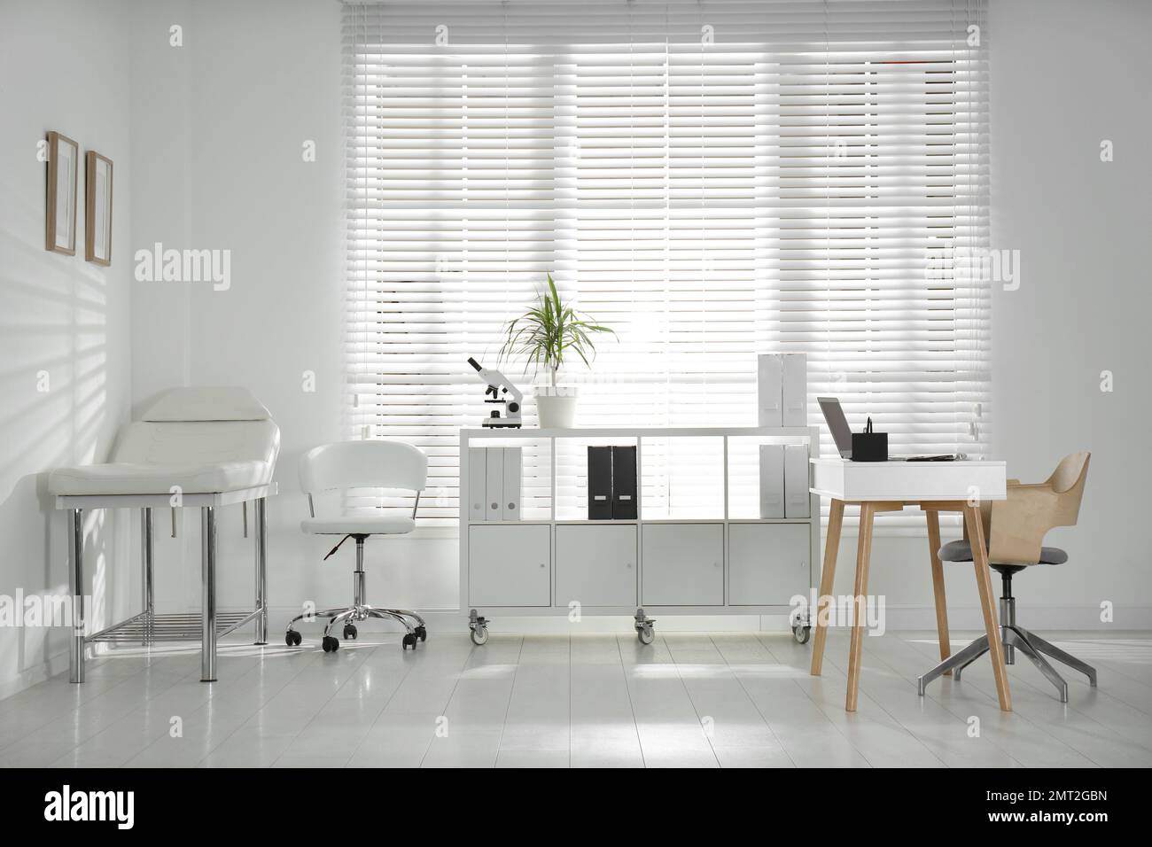 Doctor's office interior with modern workplace in clinic Stock Photo ...