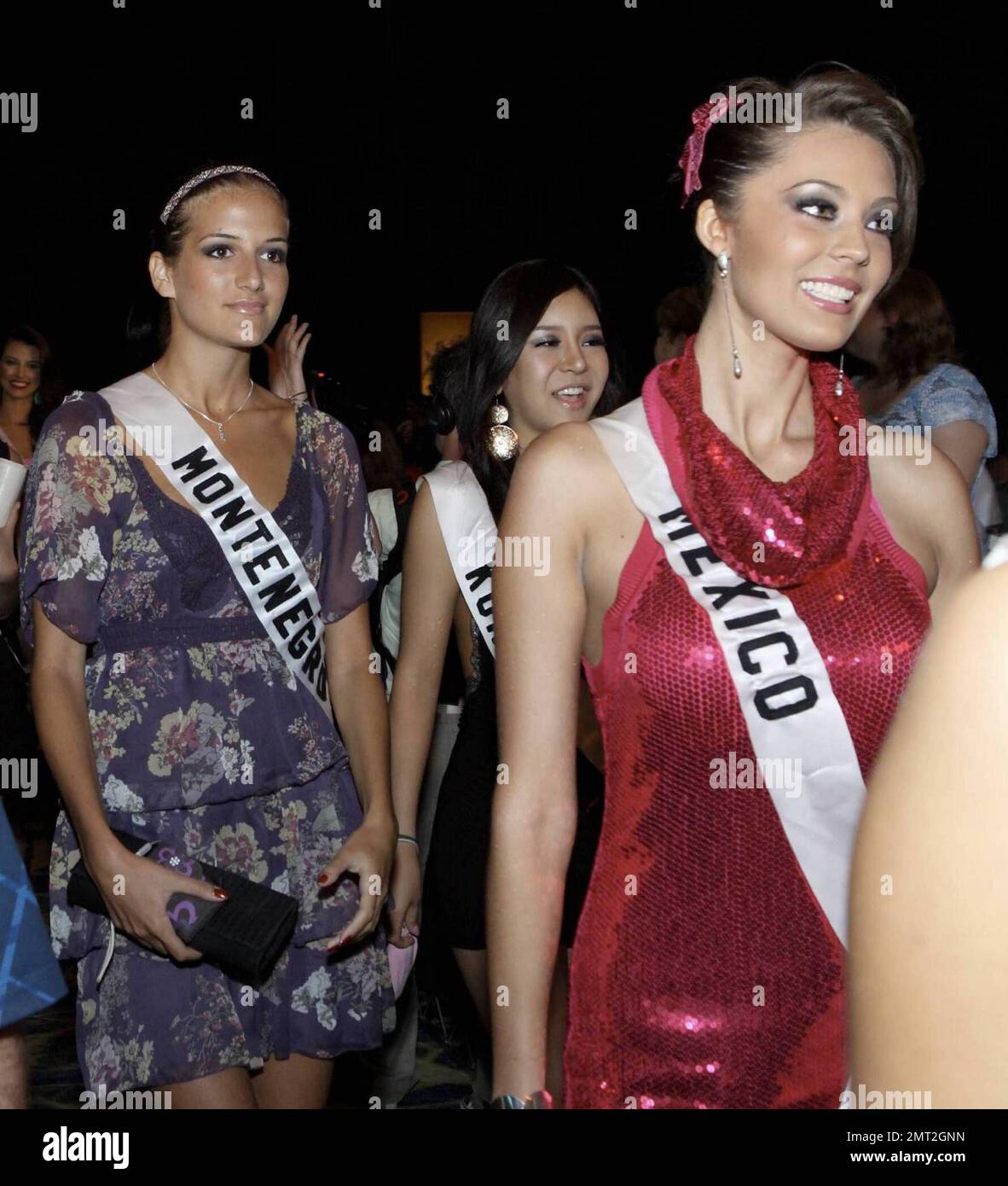Miss Universe contestants attend the Band from TV concert at Atlantis ...