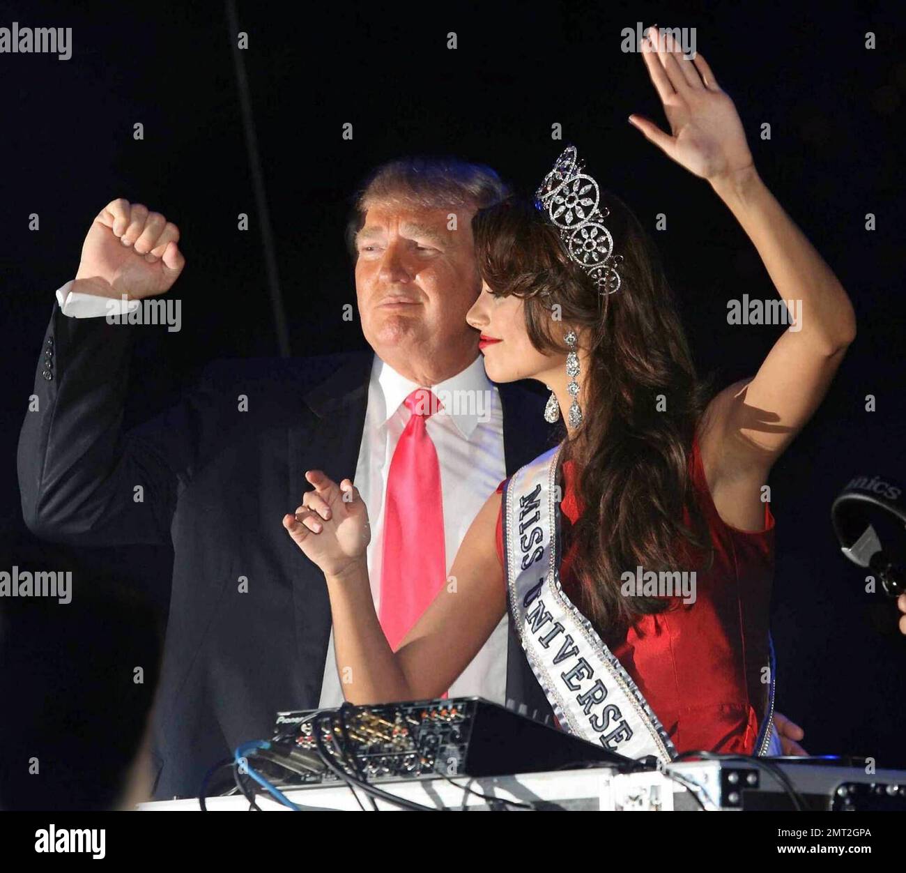 Donald Trump and Stefania Fernandez celebrate at the Coronation Ball ...