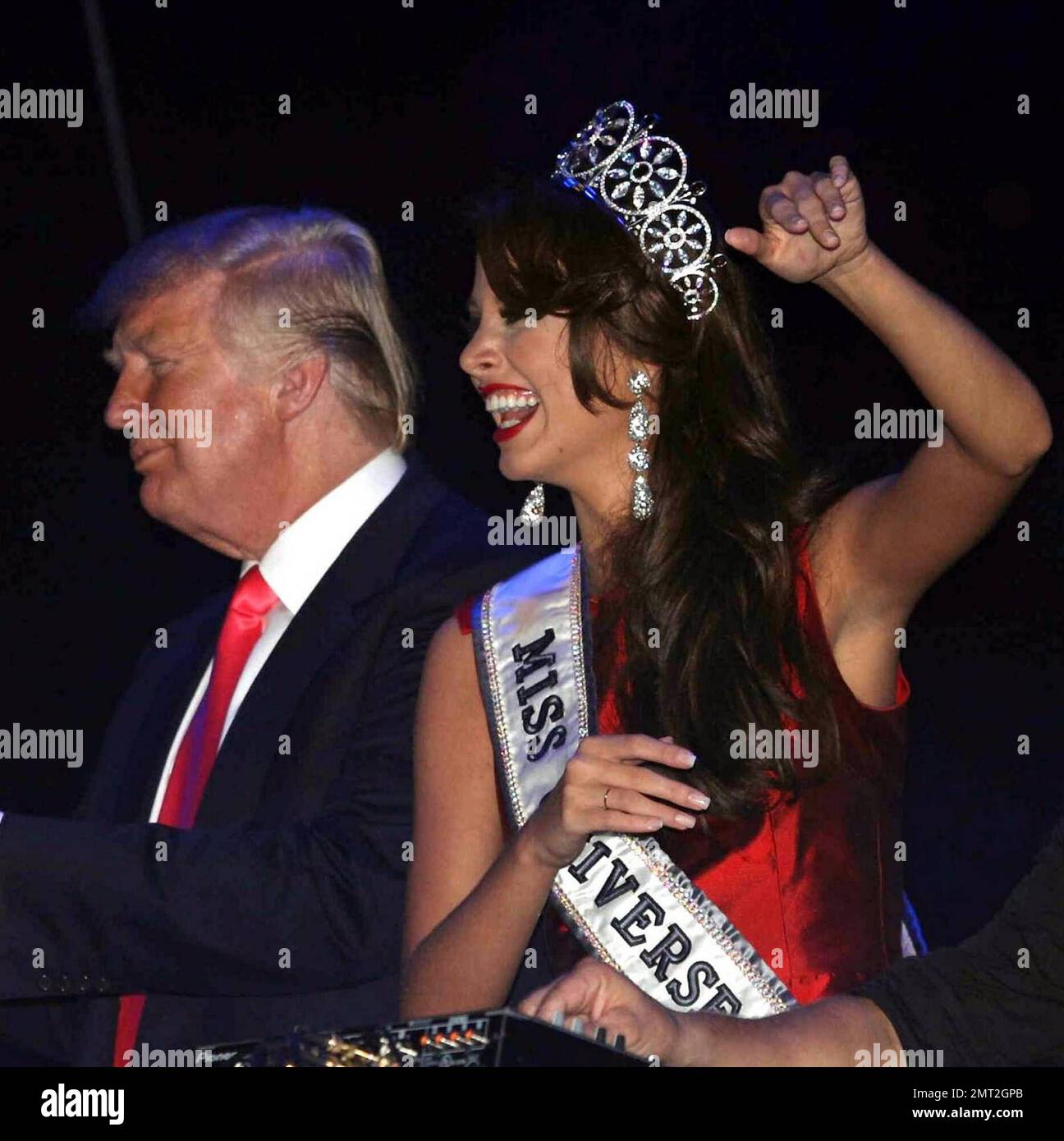 Donald Trump and Stefania Fernandez celebrate at the Coronation Ball ...