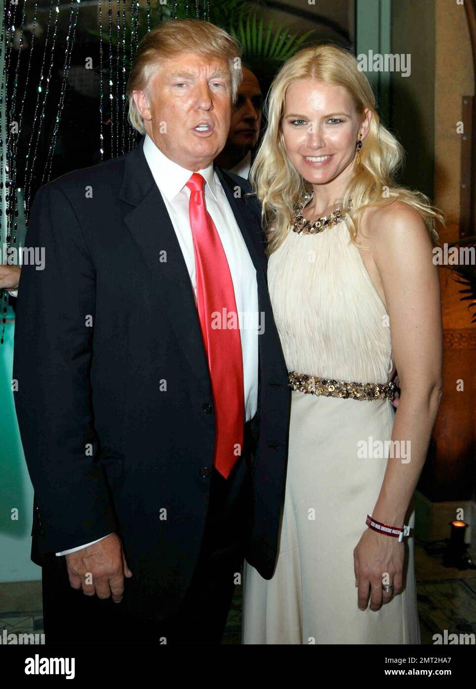 EXCLUSIVE!! Donald Trump and Valeria Mazza at a private party at the ...