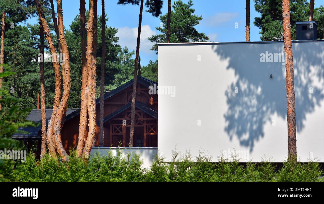 New single family house in a new development area. Residential home ...