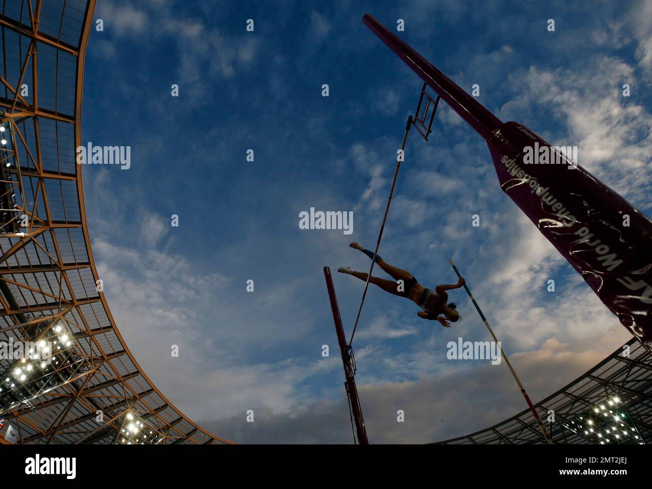 United States' Sandi Morris competes in the women's pole vault ...