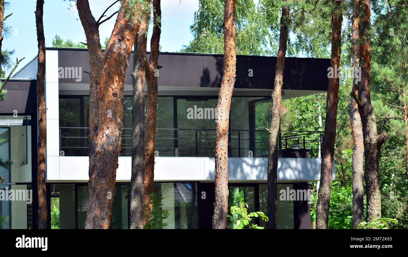 New single family house in a new development area. Residential home ...