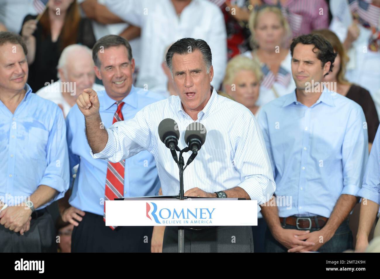 Presidential candidate for the Republican party, Mitt Romney speaks at ...