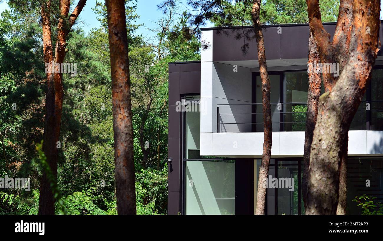 New single family house in a new development area. Residential home ...