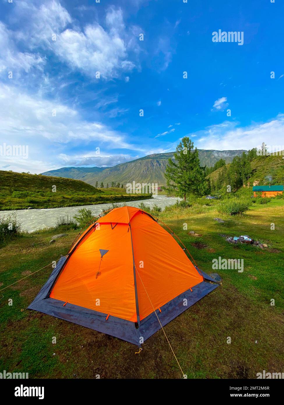 Mountain river camping tent stands hi-res stock photography and images ...