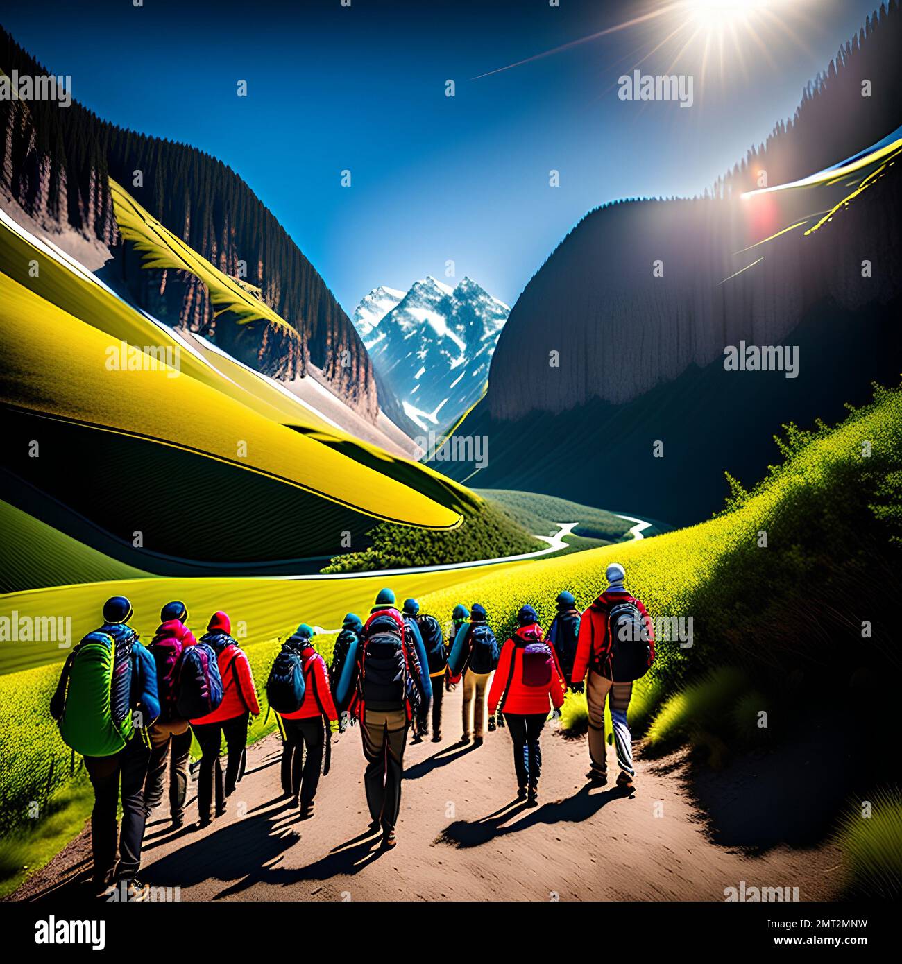 Tour guide leading groups hi-res stock photography and images - Alamy