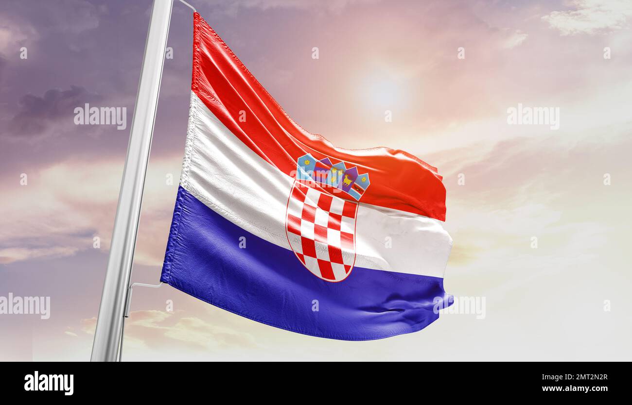 Croatia flag wave hi-res stock photography and images - Alamy