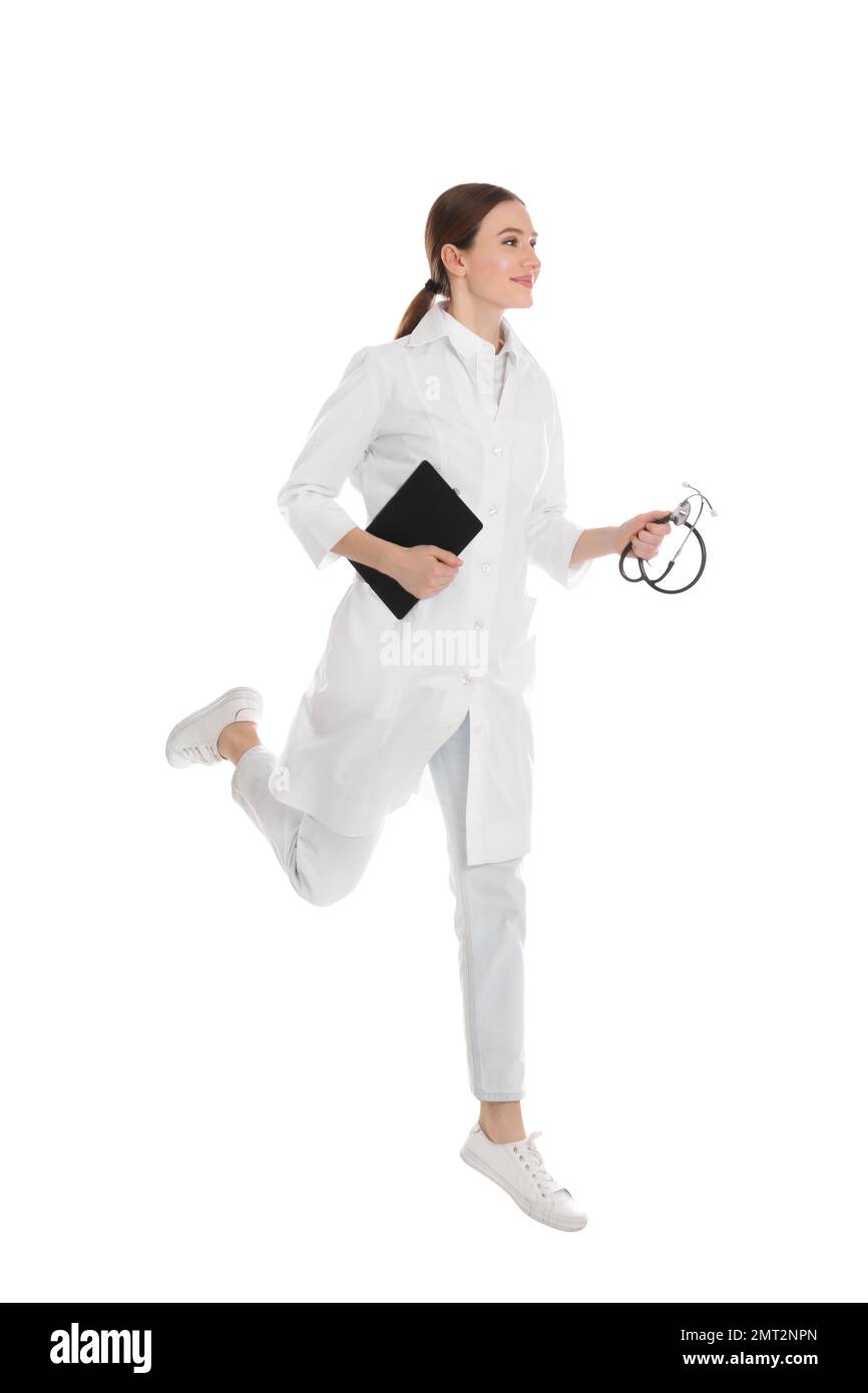 Doctor running hospital Cut Out Stock Images & Pictures - Alamy