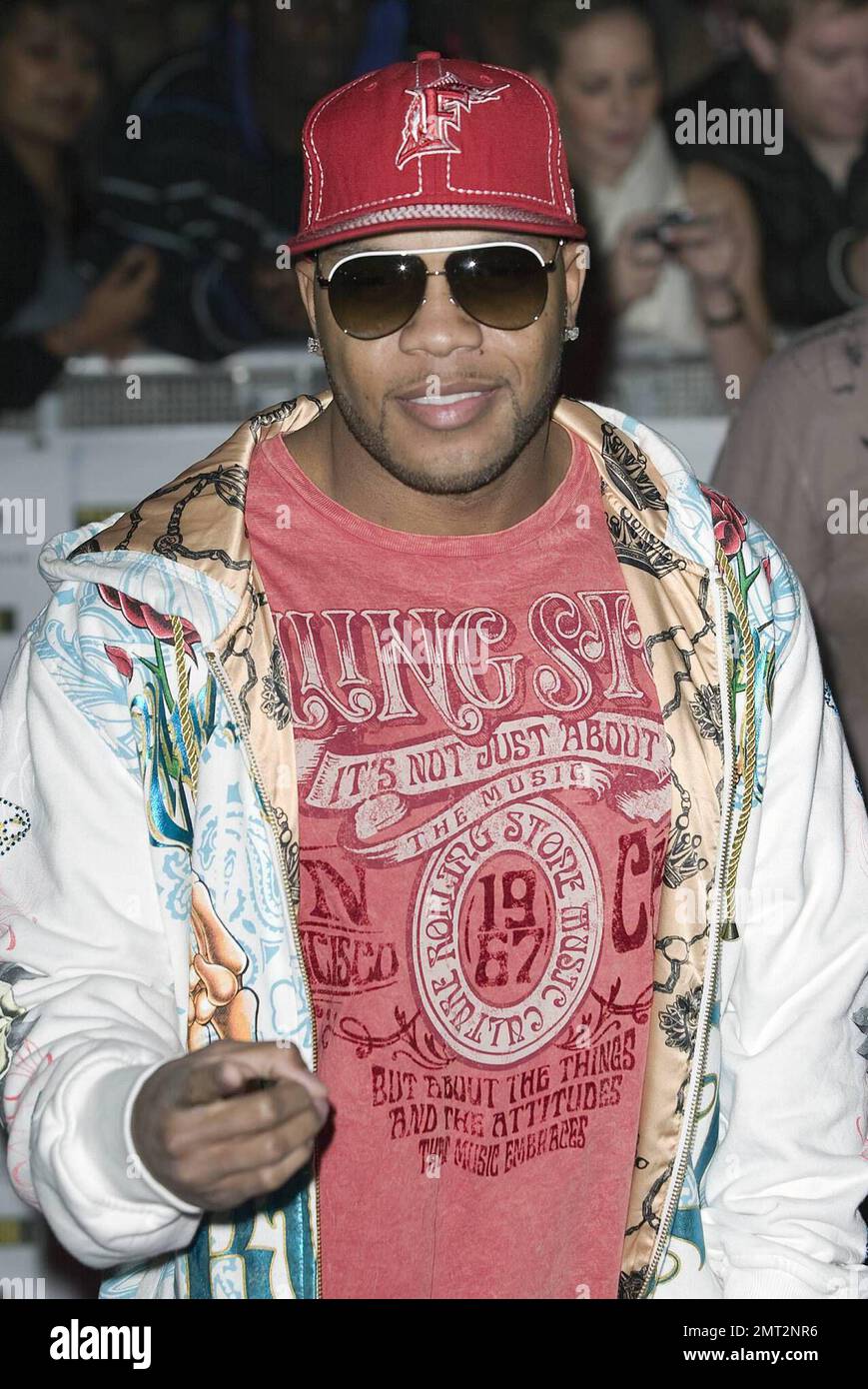 US Artist Flo Rida attends the 2008 MOBO Awards held at Wembley Arena, Wembley, Middlesex ...