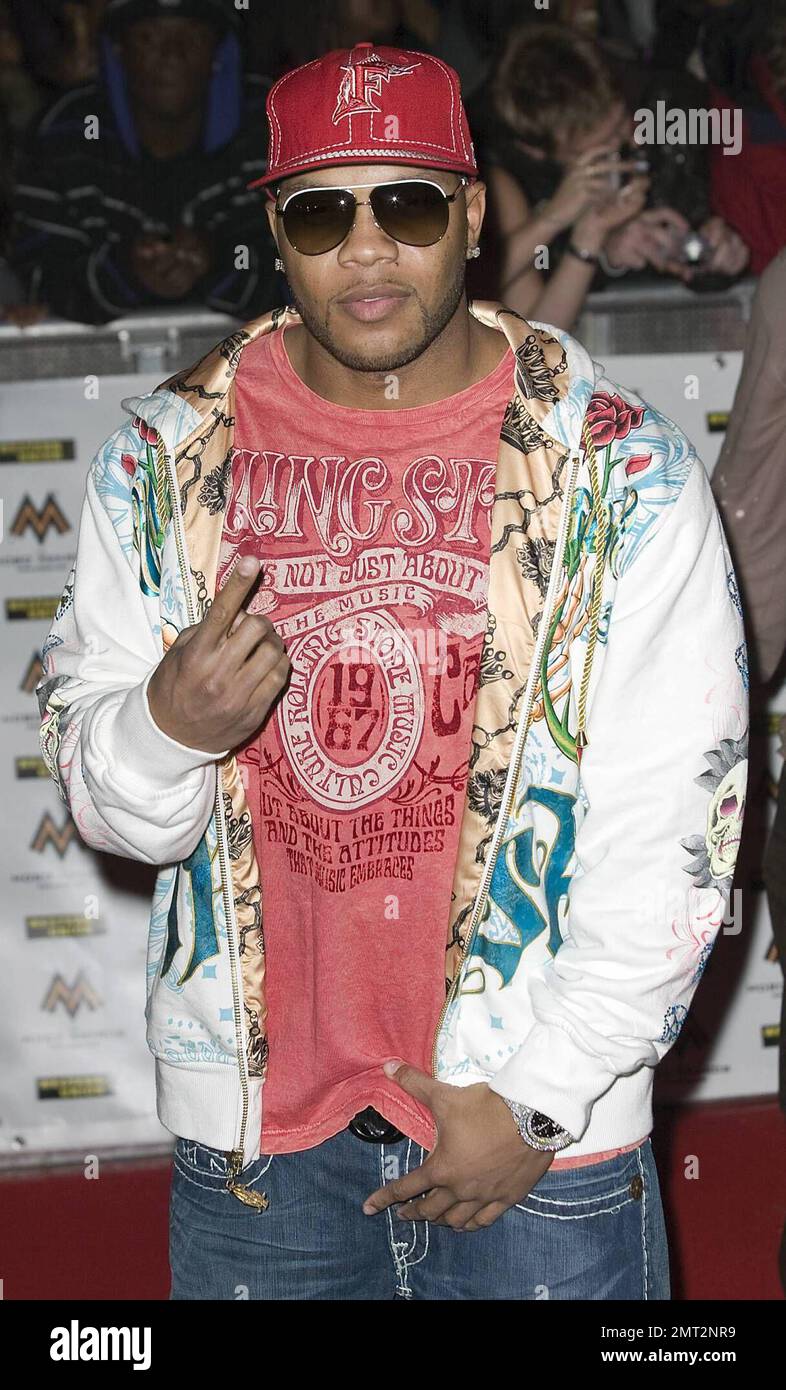 US Artist Flo Rida attends the 2008 MOBO Awards held at Wembley Arena ...