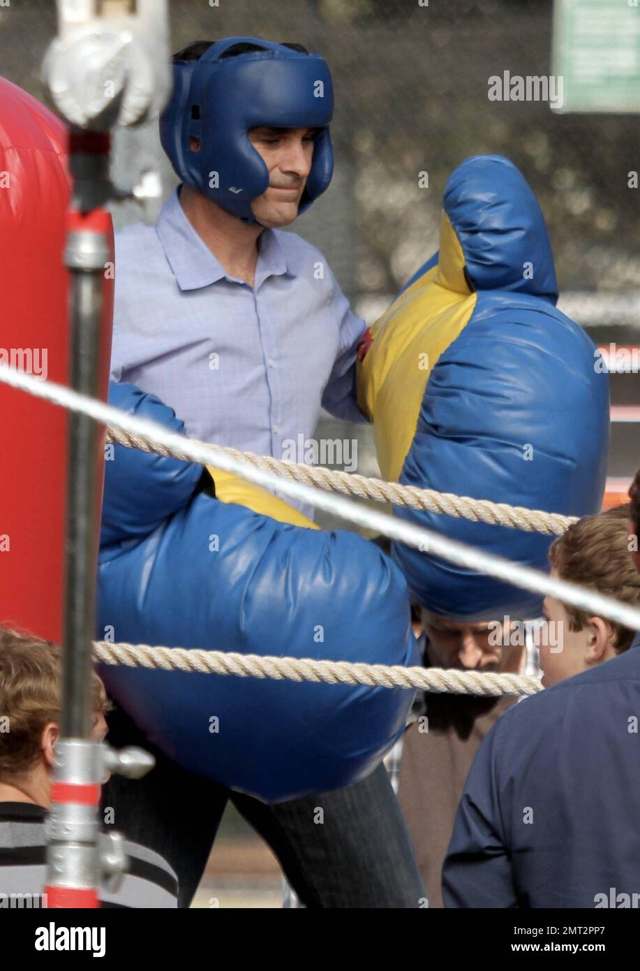 Actor Ty Burrell on the location set of "Modern Family." The actors ...