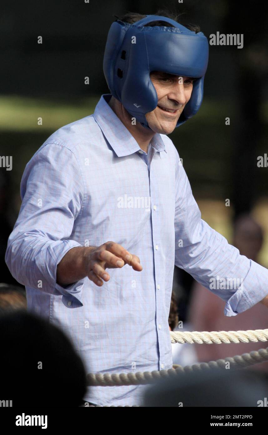 Actor Ty Burrell on the location set of "Modern Family." The actors ...