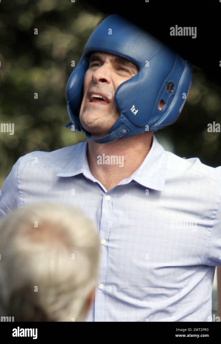 Actor Ty Burrell on the location set of "Modern Family." The actors ...