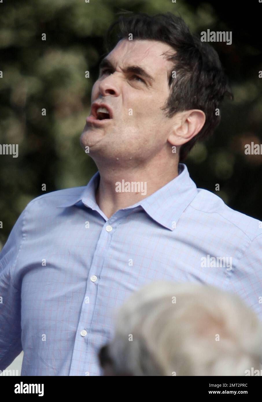 Actor Ty Burrell on the location set of "Modern Family." The actors ...