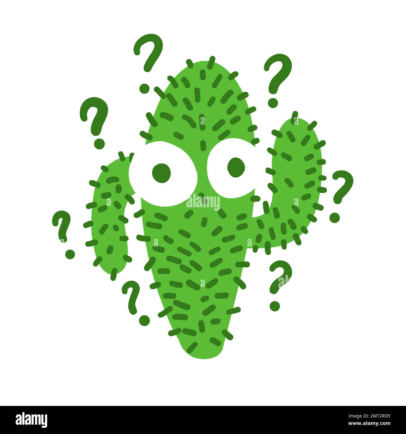 Cartoon cactus mascot. Vector illustration in cartoon flat style ...