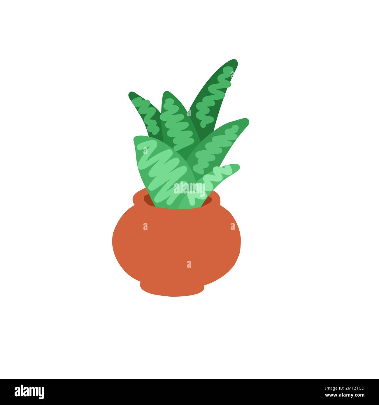 Cartoon cactus. Vector illustration in flat style isolated on white ...