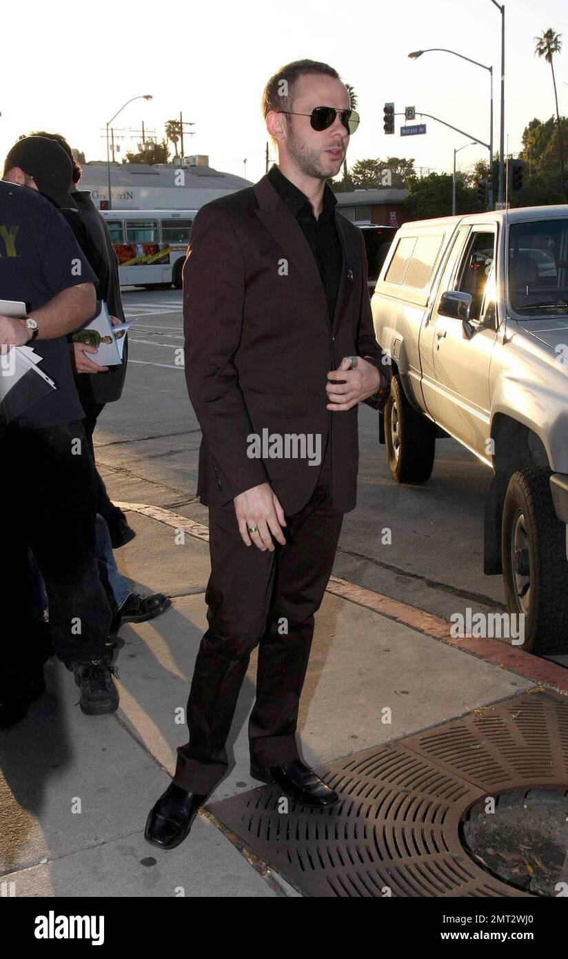 Dominic Monaghan arrives at the Hamilton-Selway gallery for the opening ...