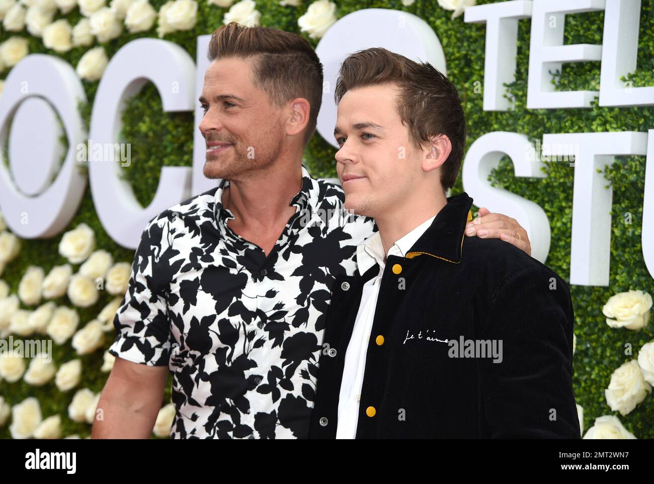 Rob Lowe, left, and John Owen Lowe attend the CBS Summer Soiree during ...