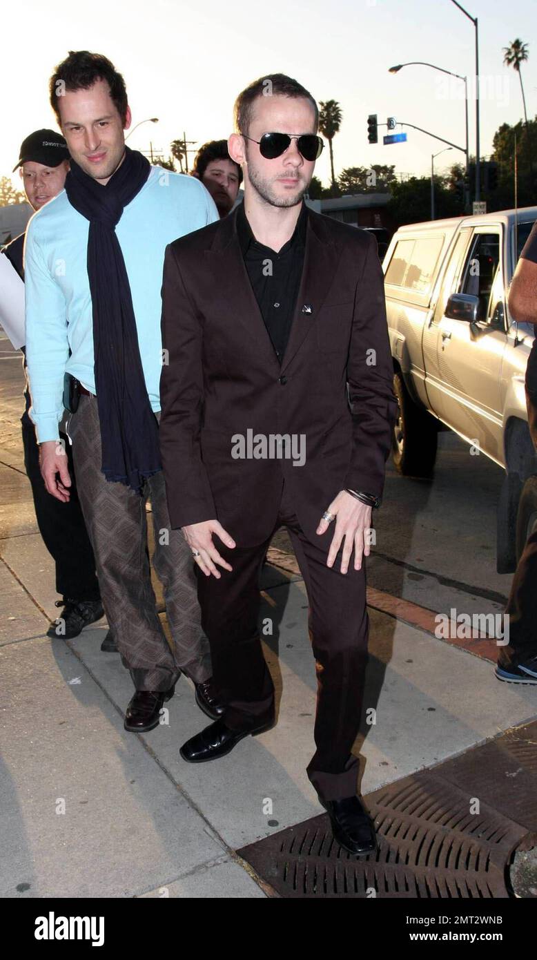 Dominic Monaghan arrives at the Hamilton-Selway gallery for the opening ...